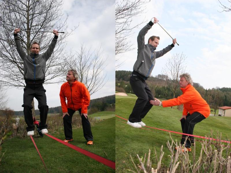 Slackline Basic Set for single or parallel double slackline training