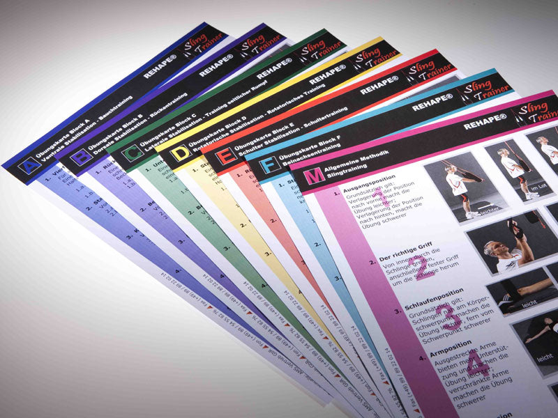 Sling Trainer Exercise Poster Large - 7x DinA3